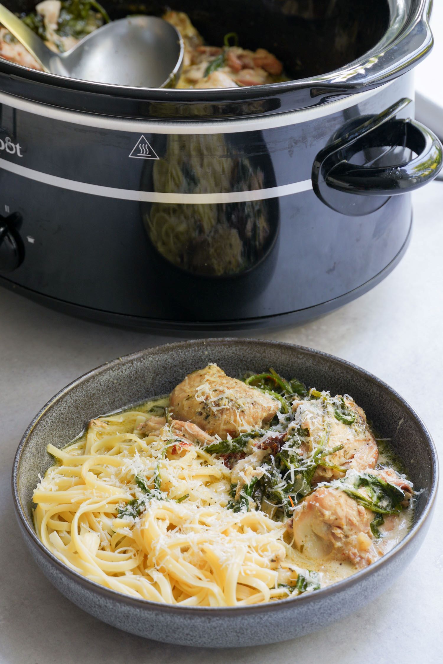 Slow Cooker Tuscan Chicken Recipe - Liana's Kitchen