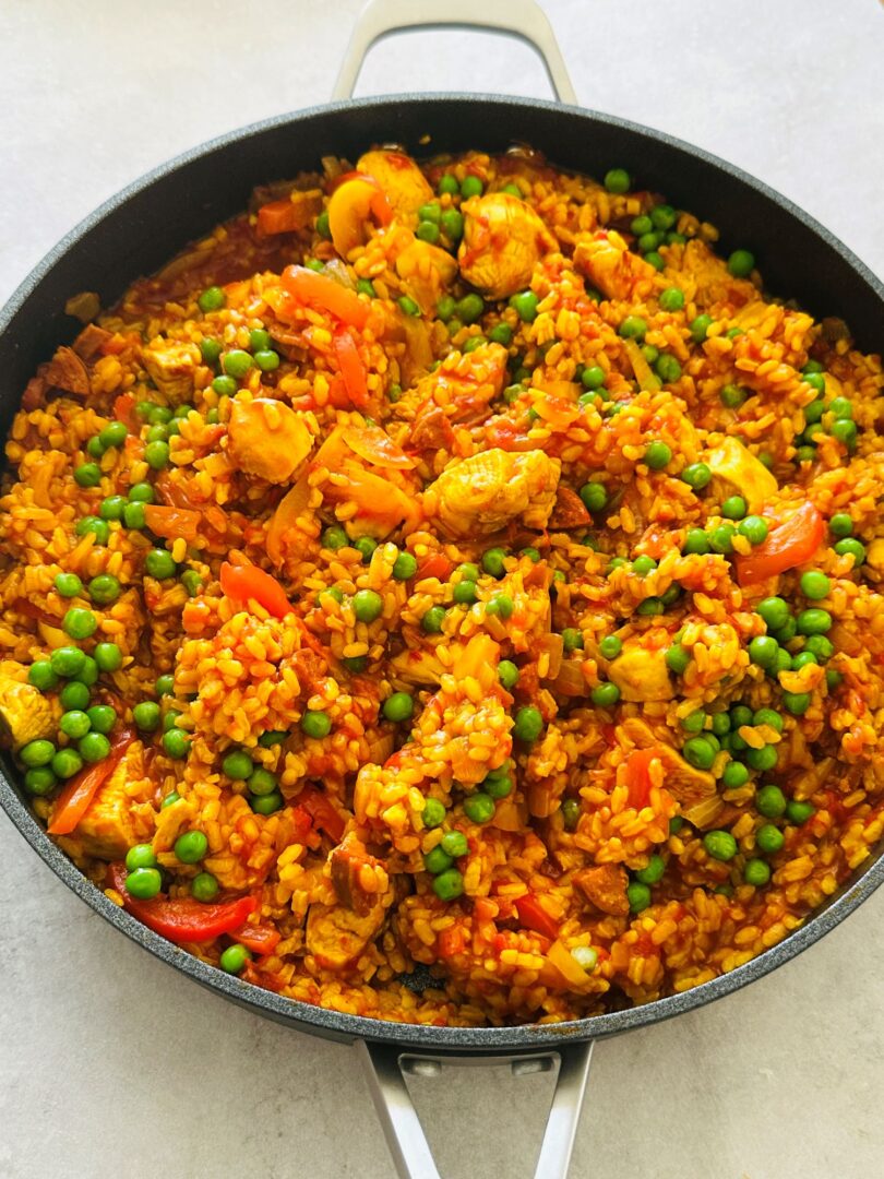 Chicken and Chorizo Paella Recipe (One Pot Meal) - Liana's Kitchen