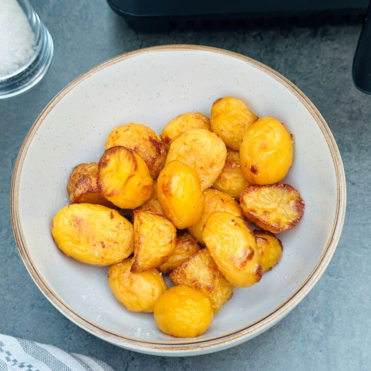 Air Fryer Tinned Potatoes - A Quick Side Dish - Liana's Kitchen