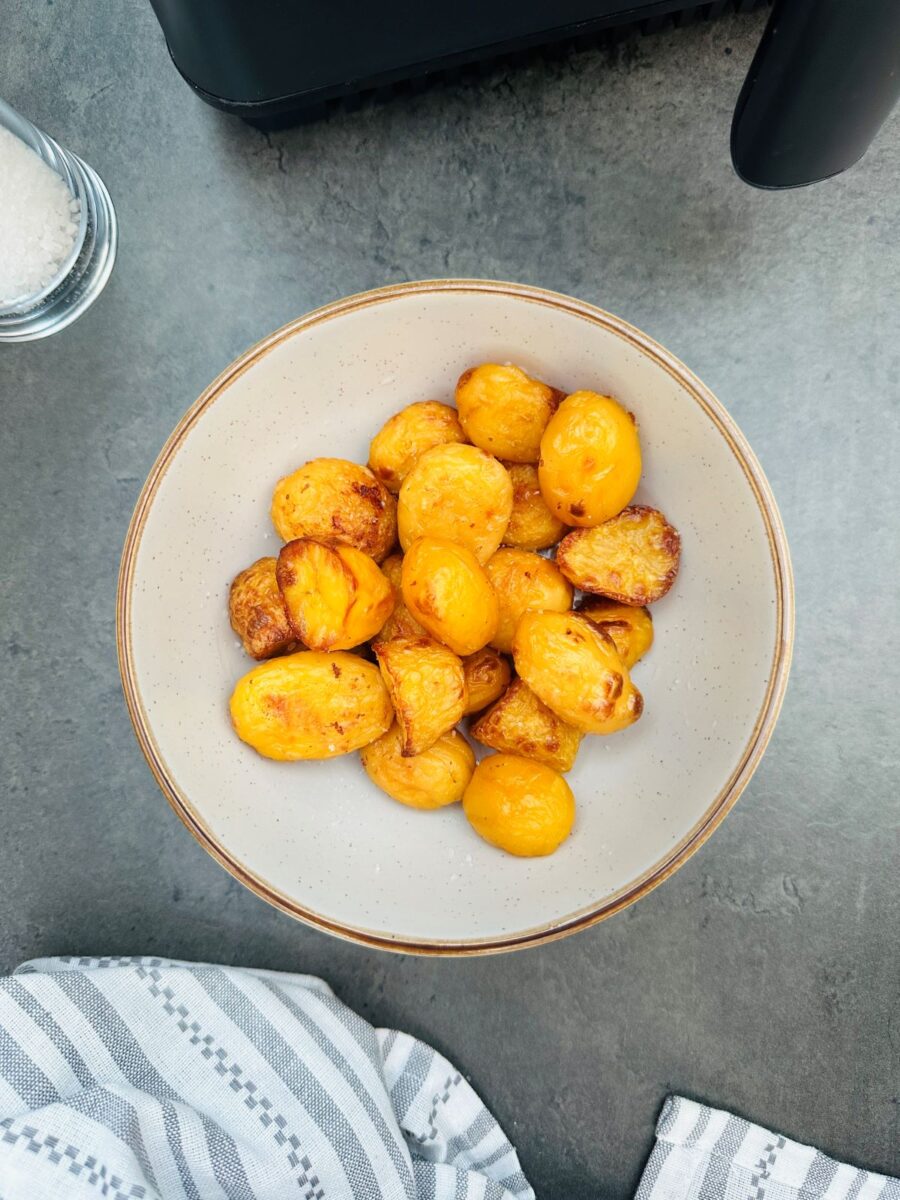Air Fryer Tinned Potatoes - A Quick Side Dish - Liana's Kitchen