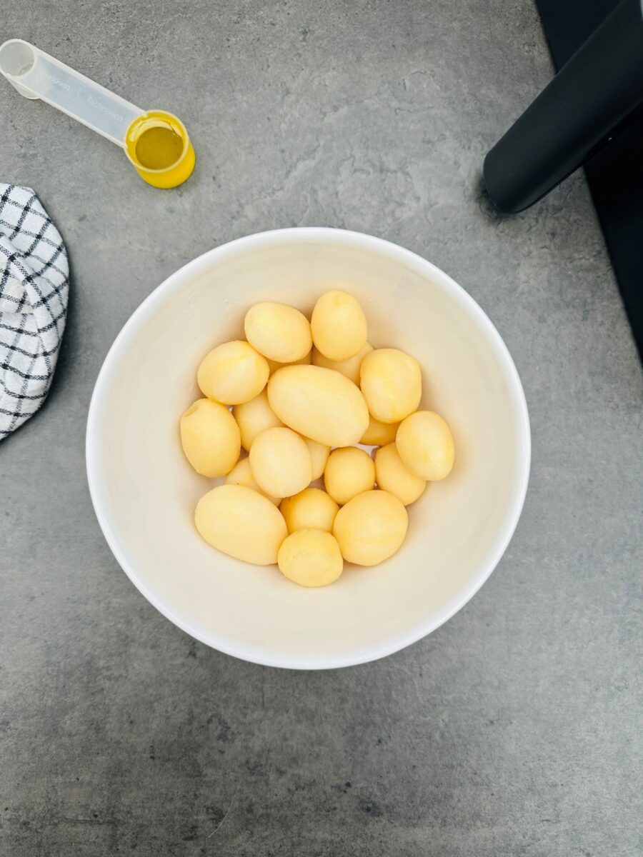 Air Fryer Tinned Potatoes - A Quick Side Dish - Liana's Kitchen