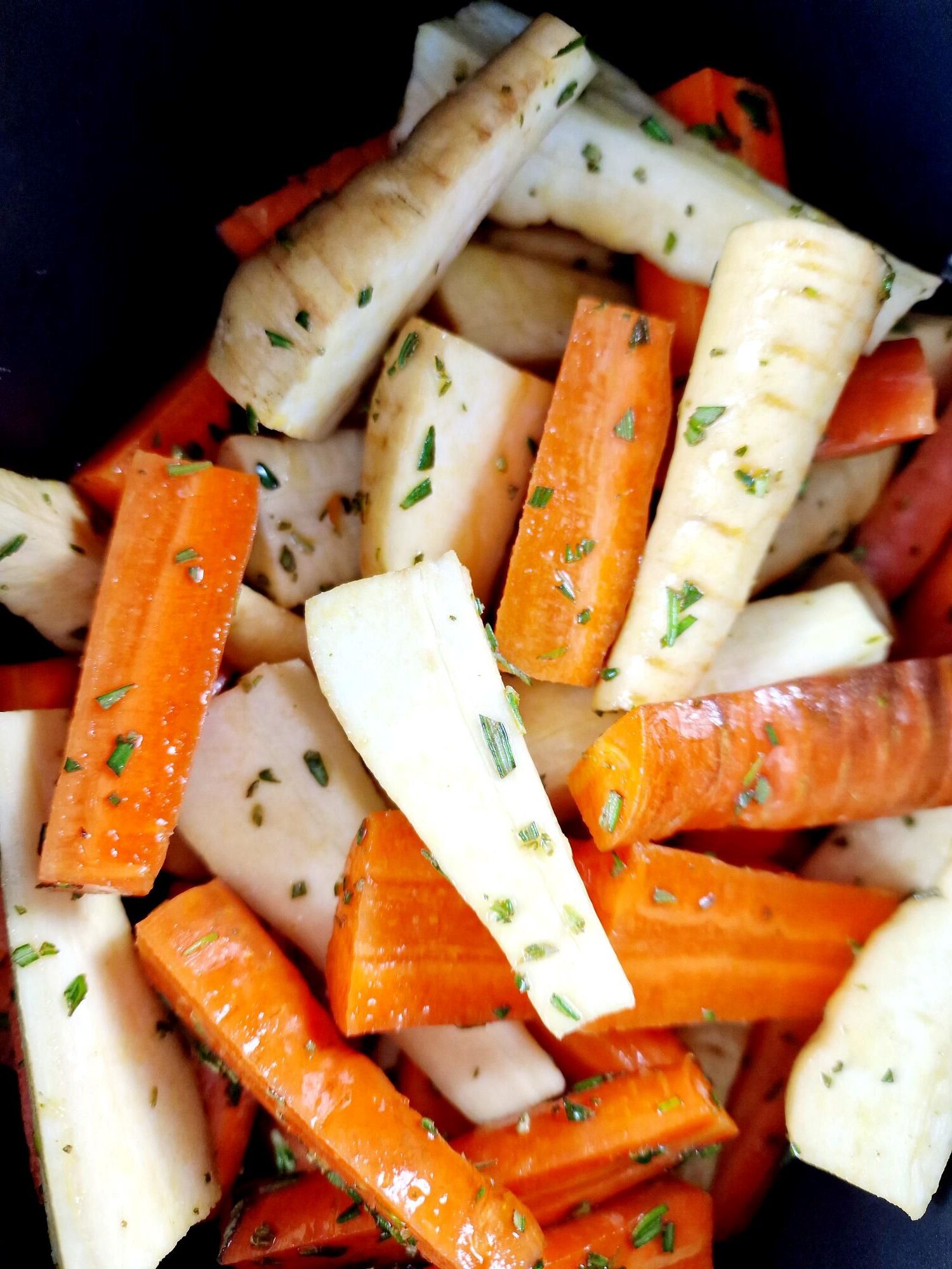 Perfectly Crispy Air Fryer Carrots and Parsnips - Liana's Kitchen
