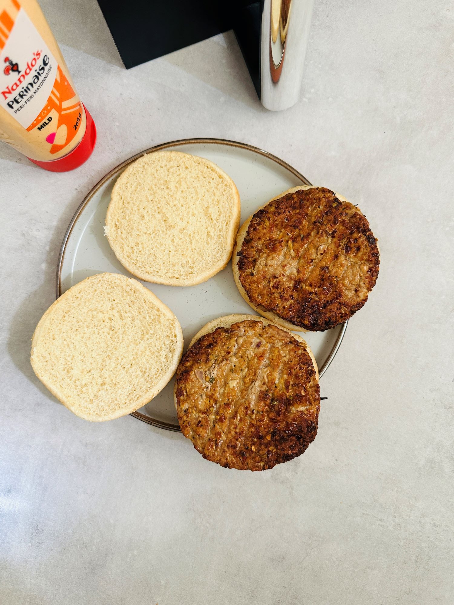 Air Fryer Peri Peri Pork Burgers - Liana's Kitchen