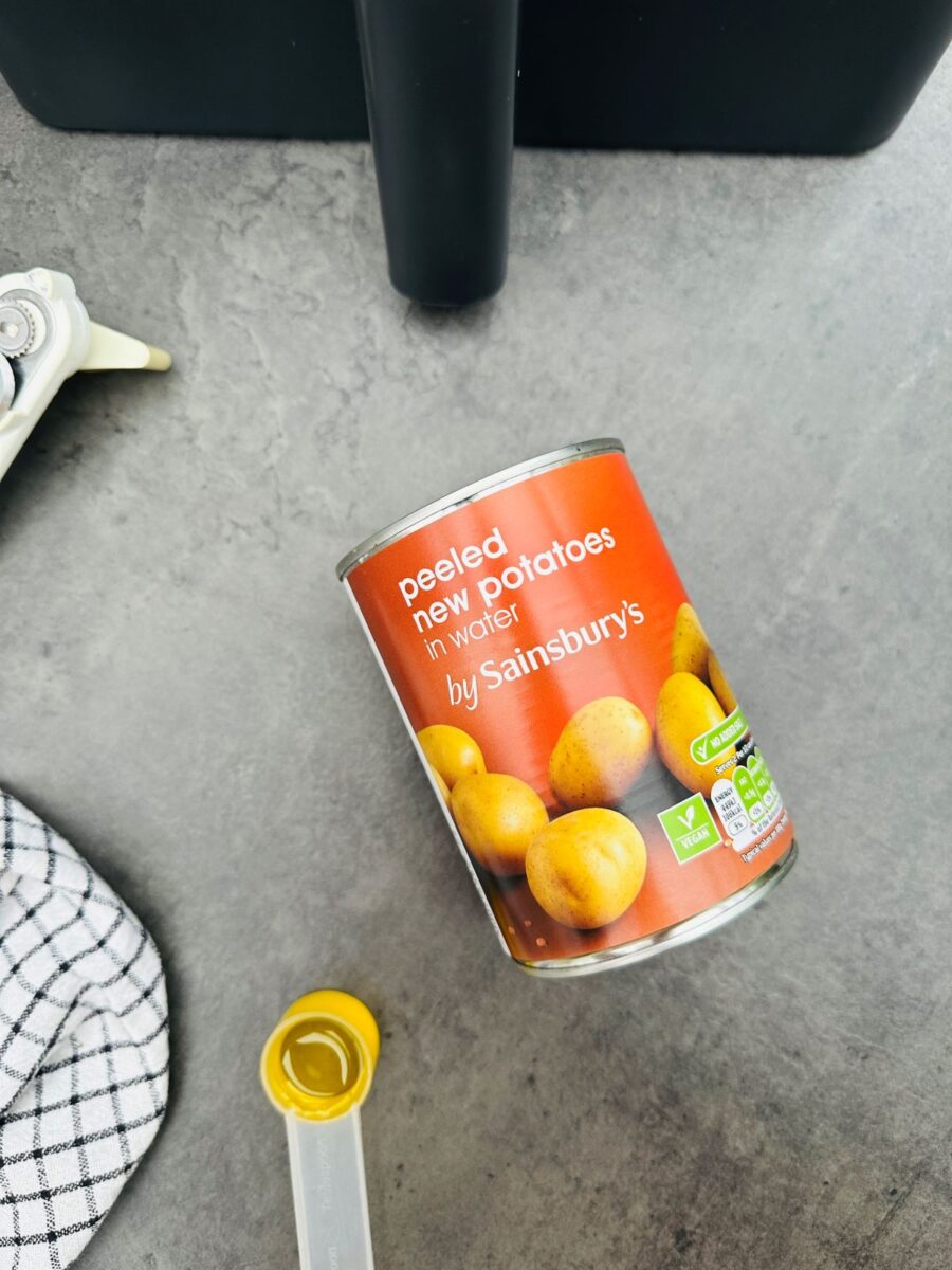 Air Fryer Tinned Potatoes - A Quick Side Dish - Liana's Kitchen