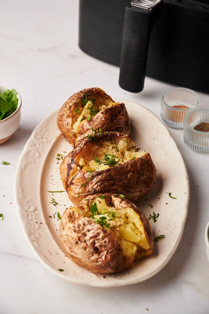 Air Fryer Jacket Potato (With Crispy Skin and Fluffy Inside!) - Liana's Kitchen