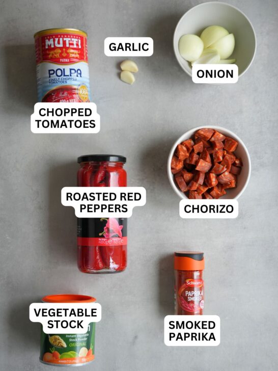 Roasted Red Pepper, Tomato and Chorizo Soup - Liana's Kitchen