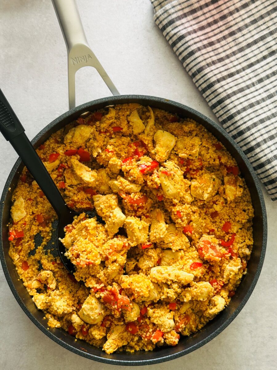 Chicken Couscous Recipe With Peppers, Garlic + Chilli (One-Pot Meal ...