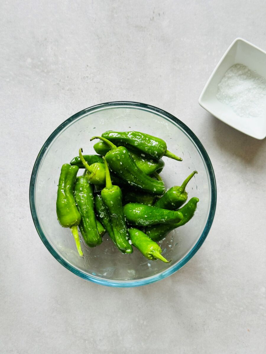 Air Fryer Padrón Peppers Recipe - Liana's Kitchen