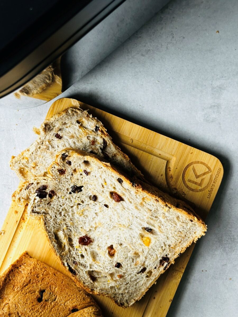 Bread Maker Hot Cross Bun Loaf - Liana's Kitchen